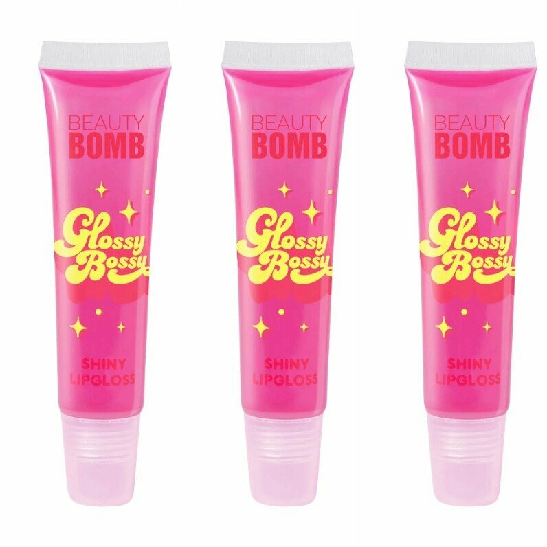 Блеск для губ Beauty Bomb Lip Gloss Glossy Bossy тон 02, 12мл, 3 шт