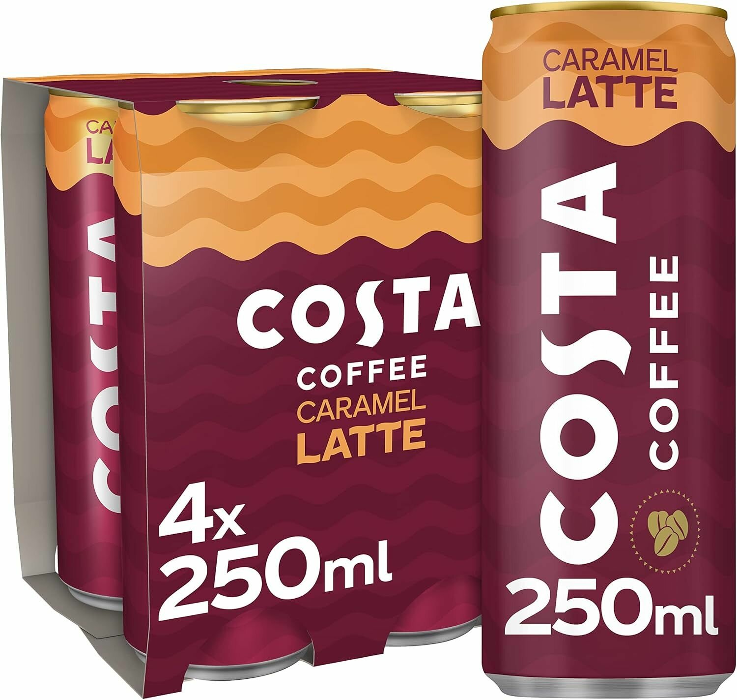 Кофейный напиток Costa Coffee Caramel Latte 4 x 250 мл