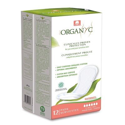 Прокладки для рожениц для первых дней 12 шт, Organyc (Органик)