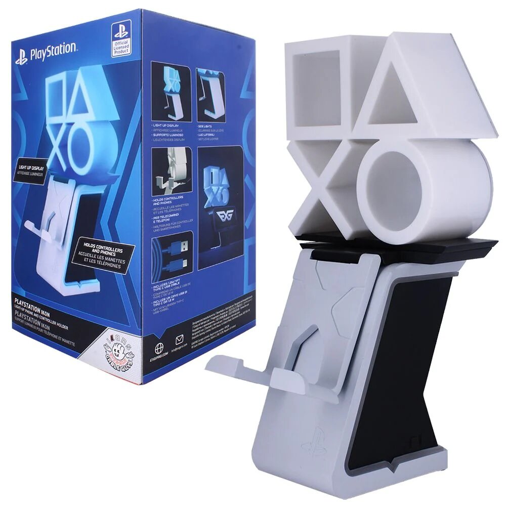 Подставка для геймпада/телефона с подсветкой Cable Guy: ICON Playstation (Original)