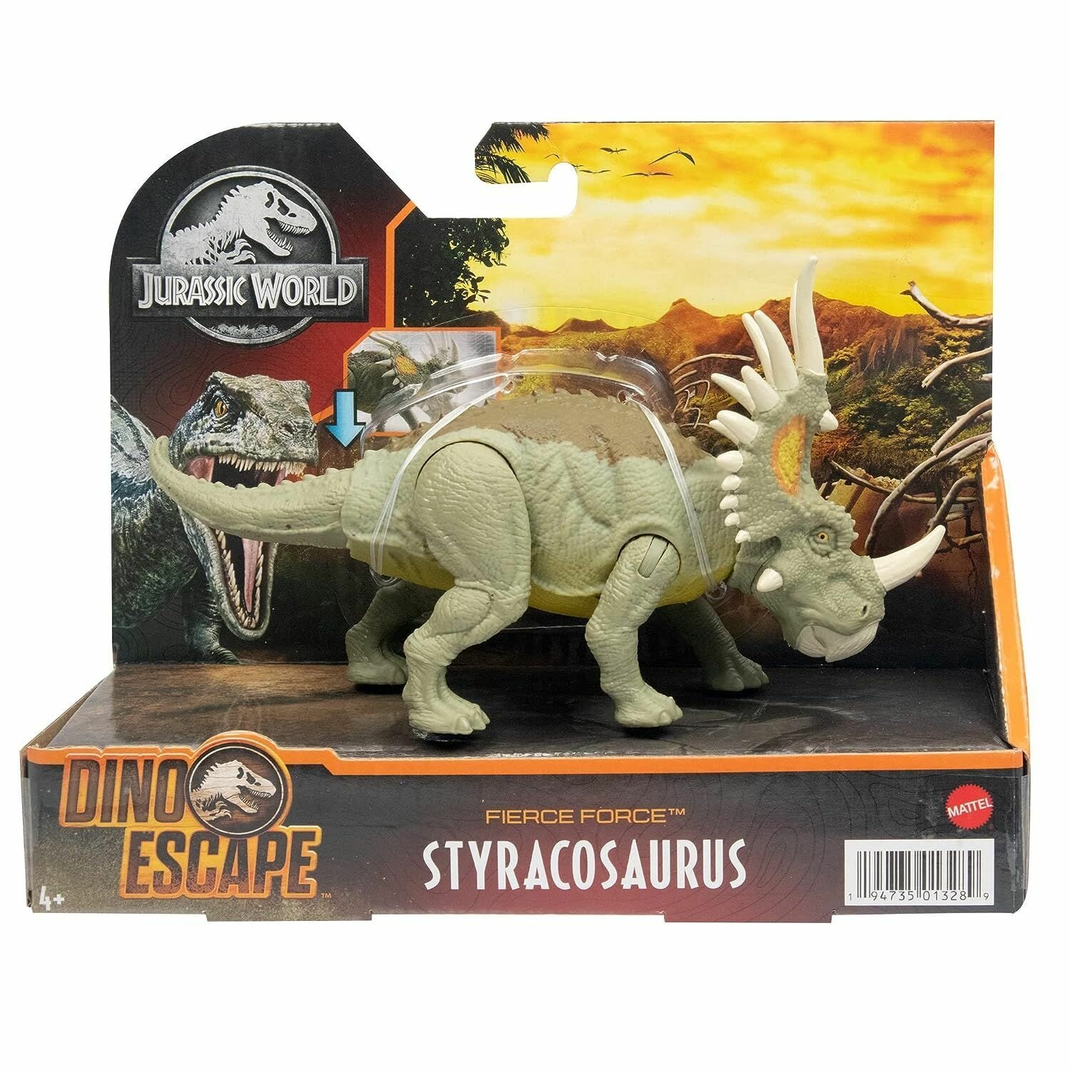 Фигурка динозавра Styracosaurus Fierce Force Свирепая сила Mattel Jurassic World