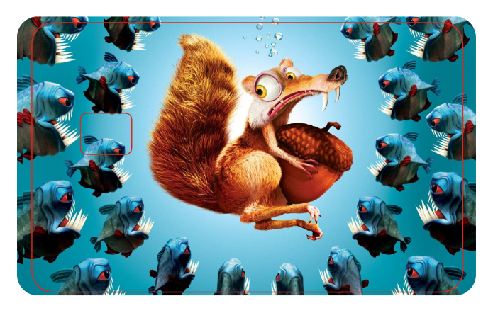 Наклейка на банковскую карту, стикер на карту, Ледниковый период