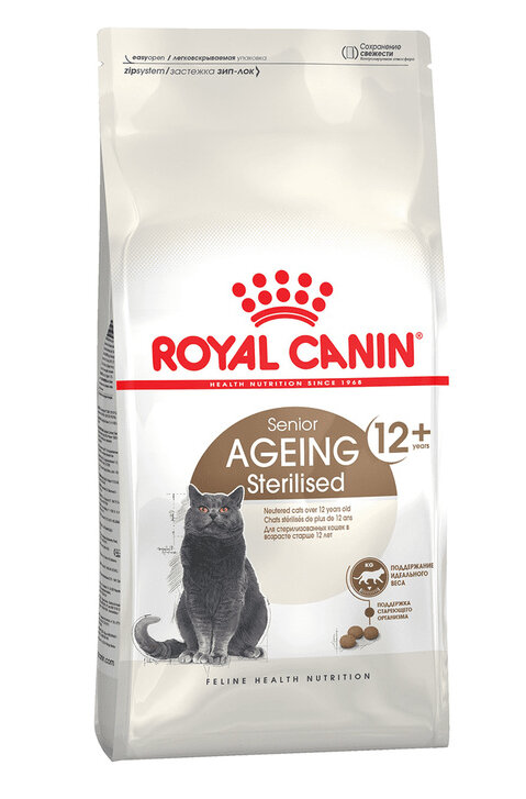 Royal Canin Для кастрированных кошек и котов старше 12 лет (Sterilized 12+), 400г 0.4 кг