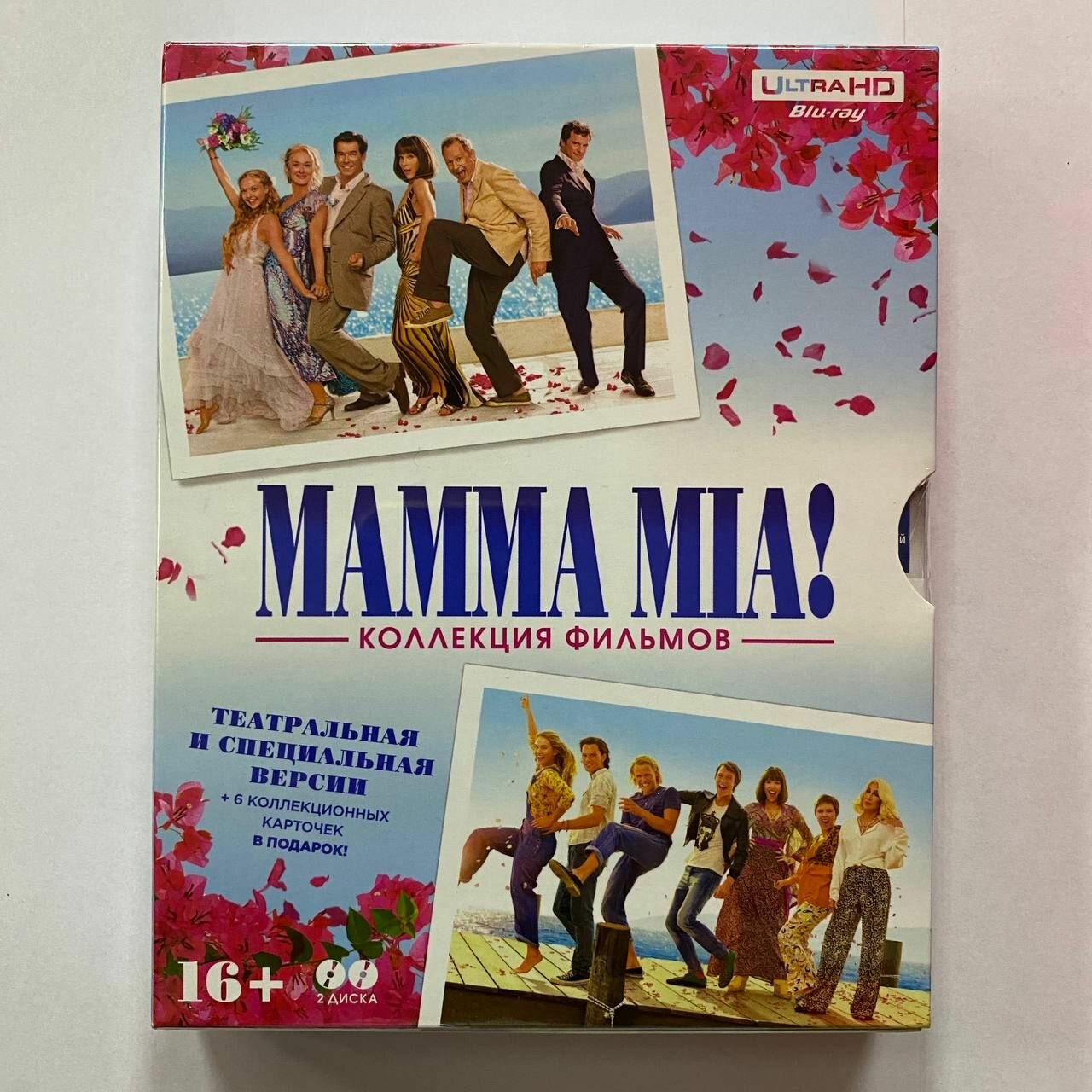 Диск Mamma Mia! 1-2 (4K UHD 2Blu-ray) + карточки