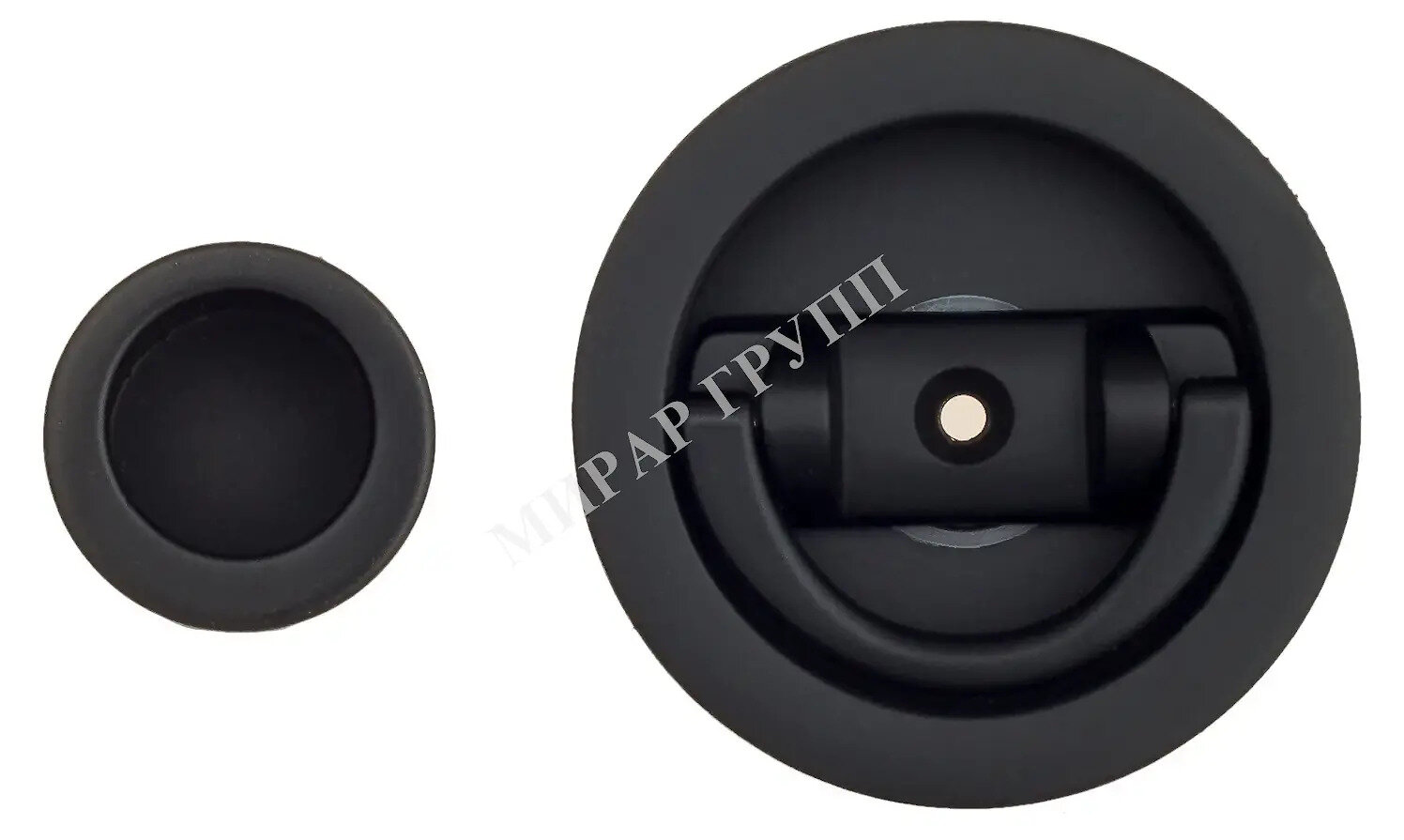 Ручка для раздвижной/распашной двери на круглом основании Venezia U155 черный