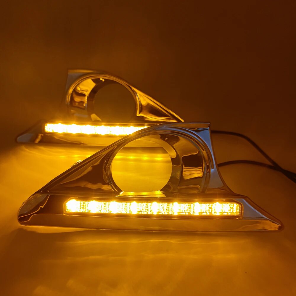 Автомобильные мигающие светодиодсветодиодный дневные ходовые огни, противотуманные No Dynamic, White