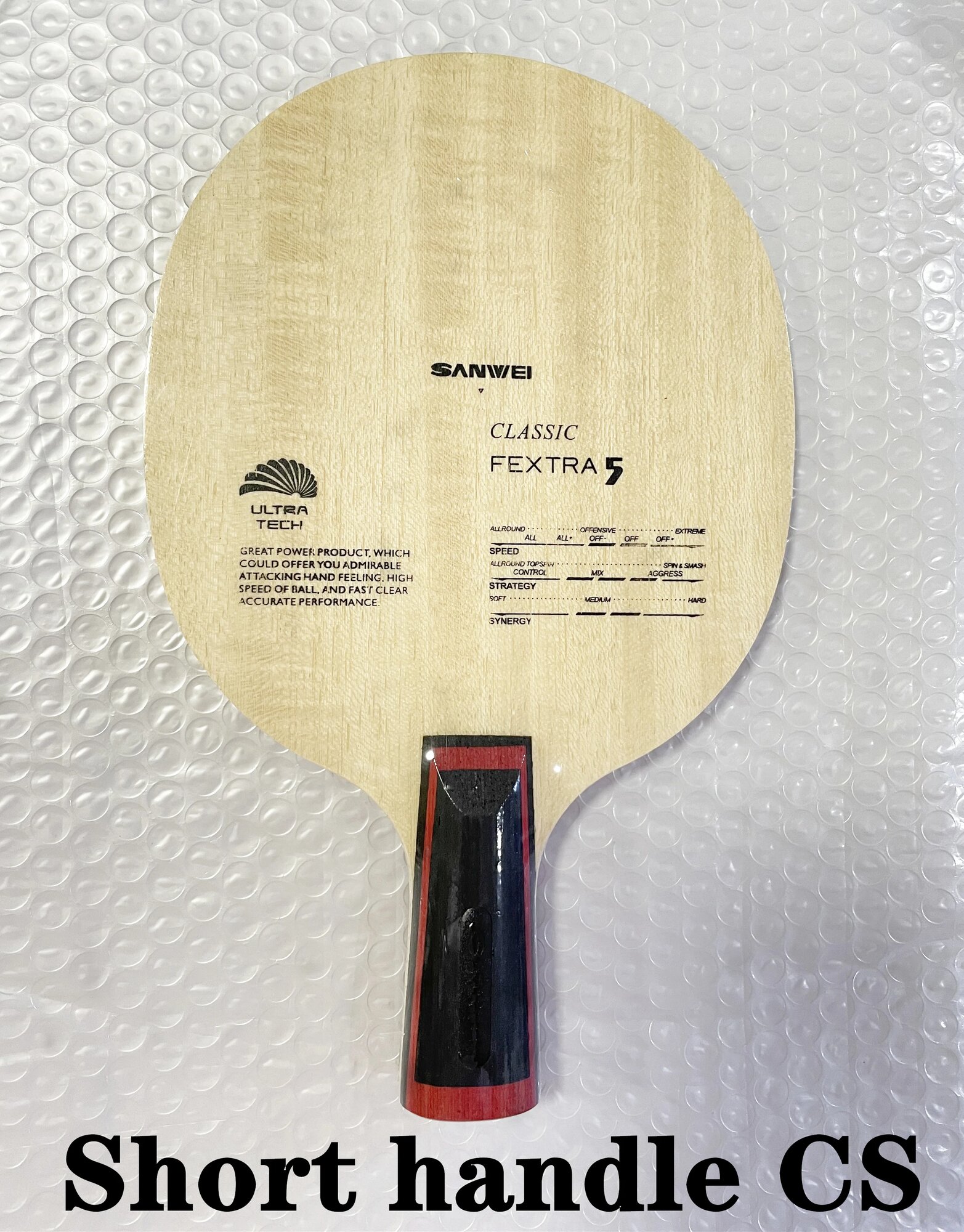 SANWEI FEXTRA 5, ракетка для настольного тенниса, Short handle CS