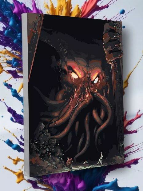 Картина по номерам Осьминог Монстр Страшная 40*50