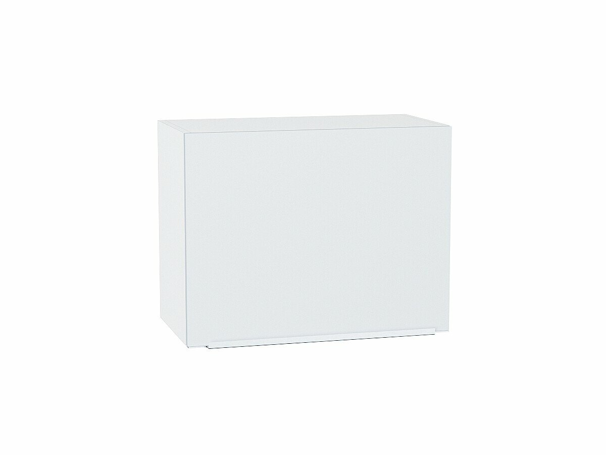 Шкаф верхний горизонтальный Фьюжн, цвет фасада Silky White, цвет каркаса Белый, 460*600*318 мм