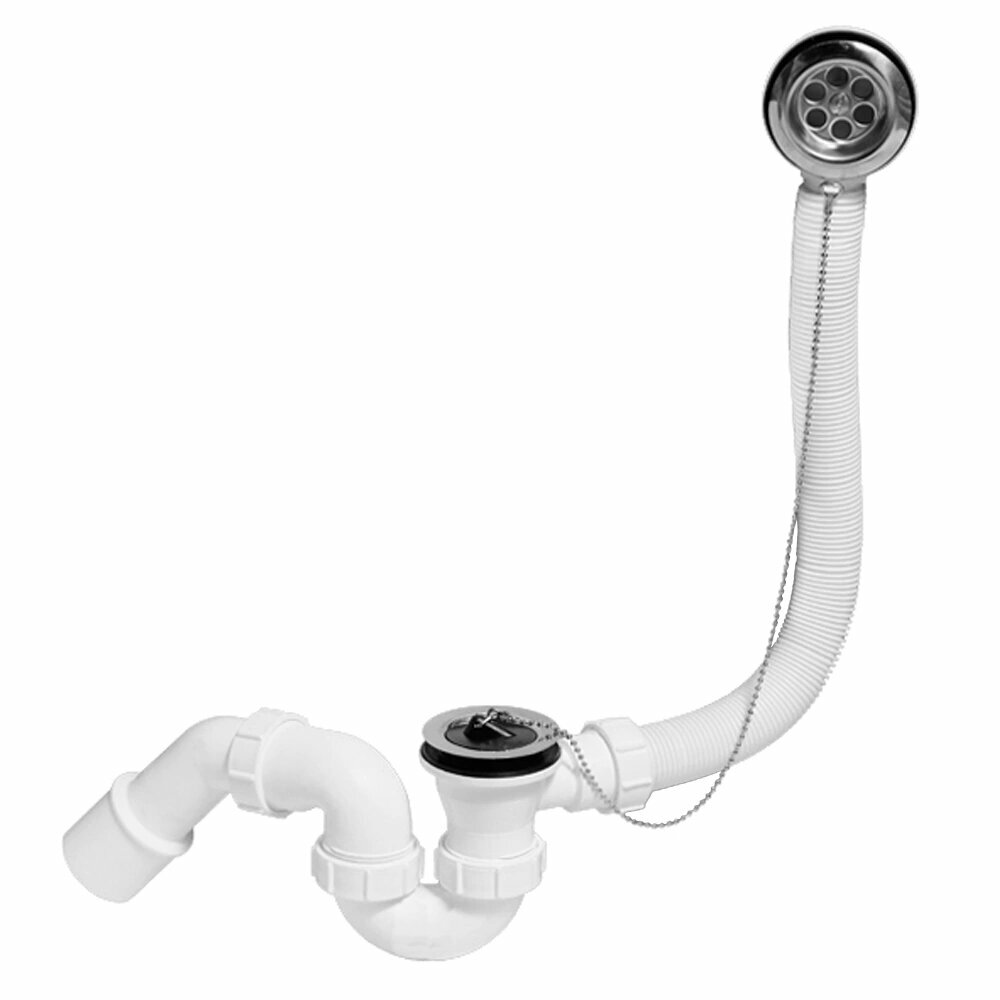 Сифон для ванны McAlpine MRB1 выход 40/50 мм, пробка, цепочка