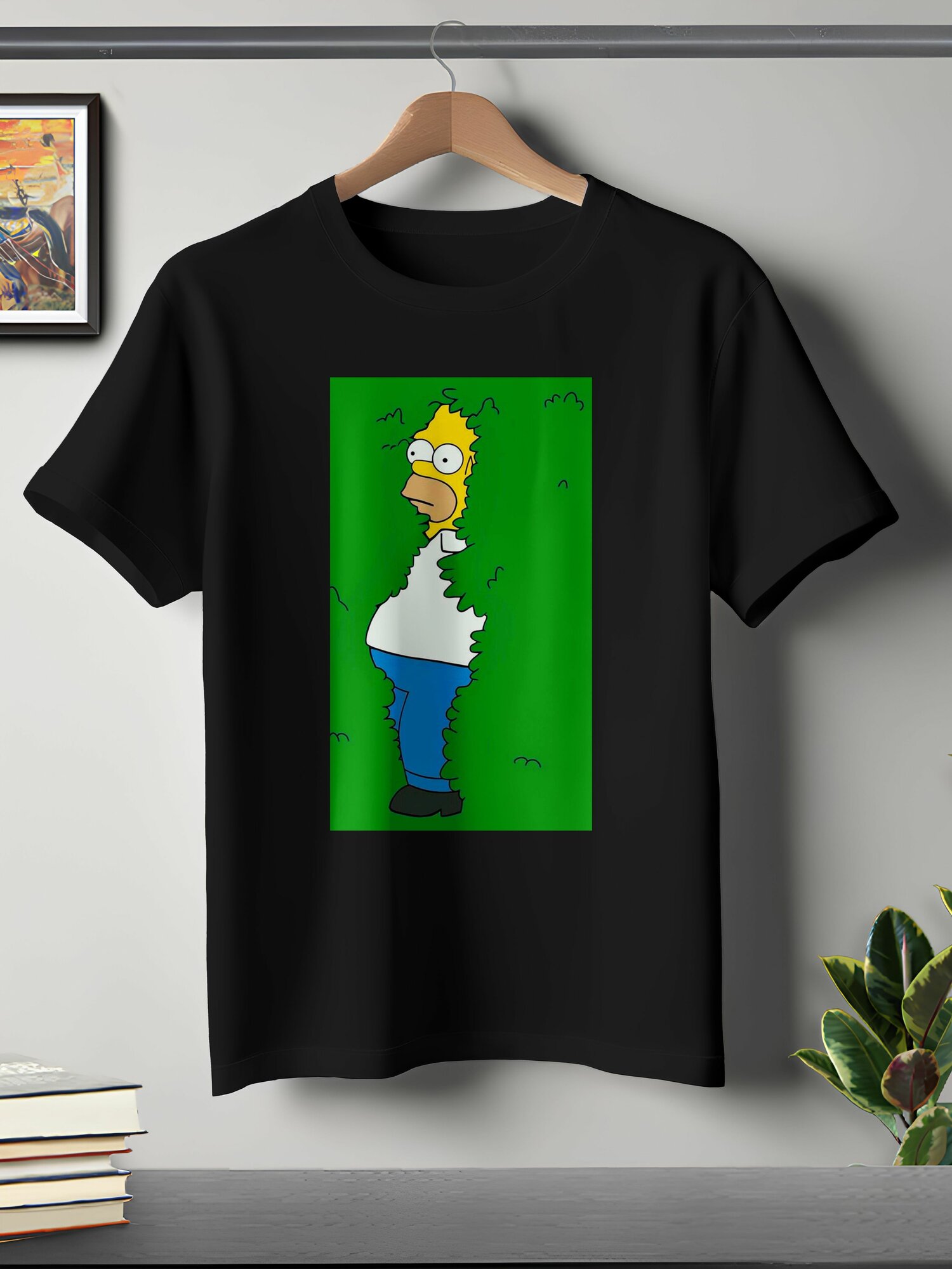 Футболка  Детская ONEQ 104 (4-5) размер с принтом Симпсоны, черная