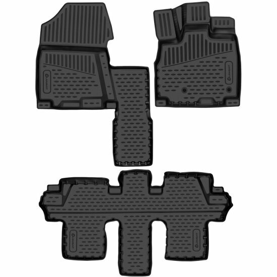 Коврики 3D в салон Element для HONDA Freed (II) 2016-, П. Р, для капитанских сидений, Компактвэн, полиуретан, 3шт