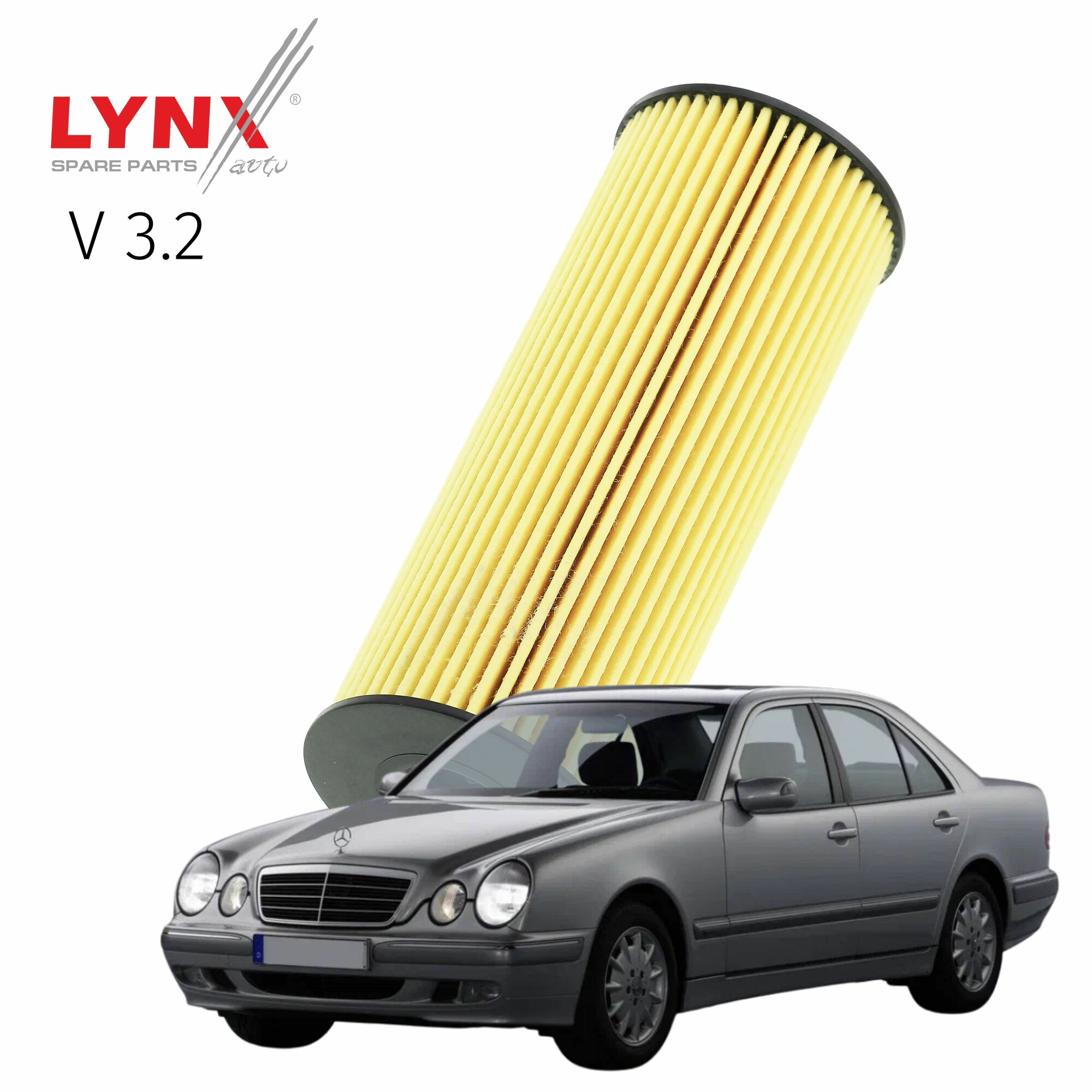 Фильтр масляный Mercedes-Benz E-Class (2) / Мерседес Е-класс 1995 - 1999 V3.2 M 104 E 32 / 1шт LYNXauto