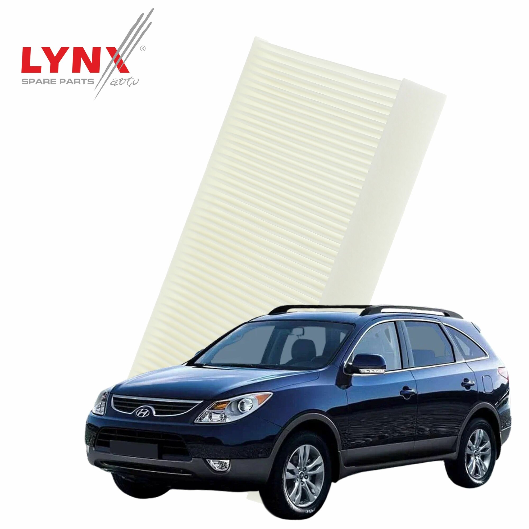 Фильтр салонный Hyundai ix55 (1) EN / Хендай Ай Икс 55 2006 2007 2008 2009 2010 2011 2012 2013 / 1шт LYNXauto