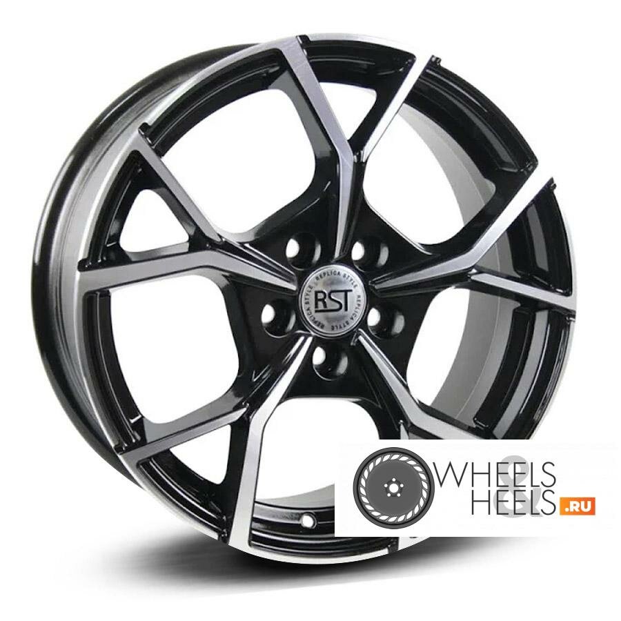 Диск автомобильный литой RST R086 16x6.5 5x112 et40 dia57.1 Черный с полированной лицевой поверхностью