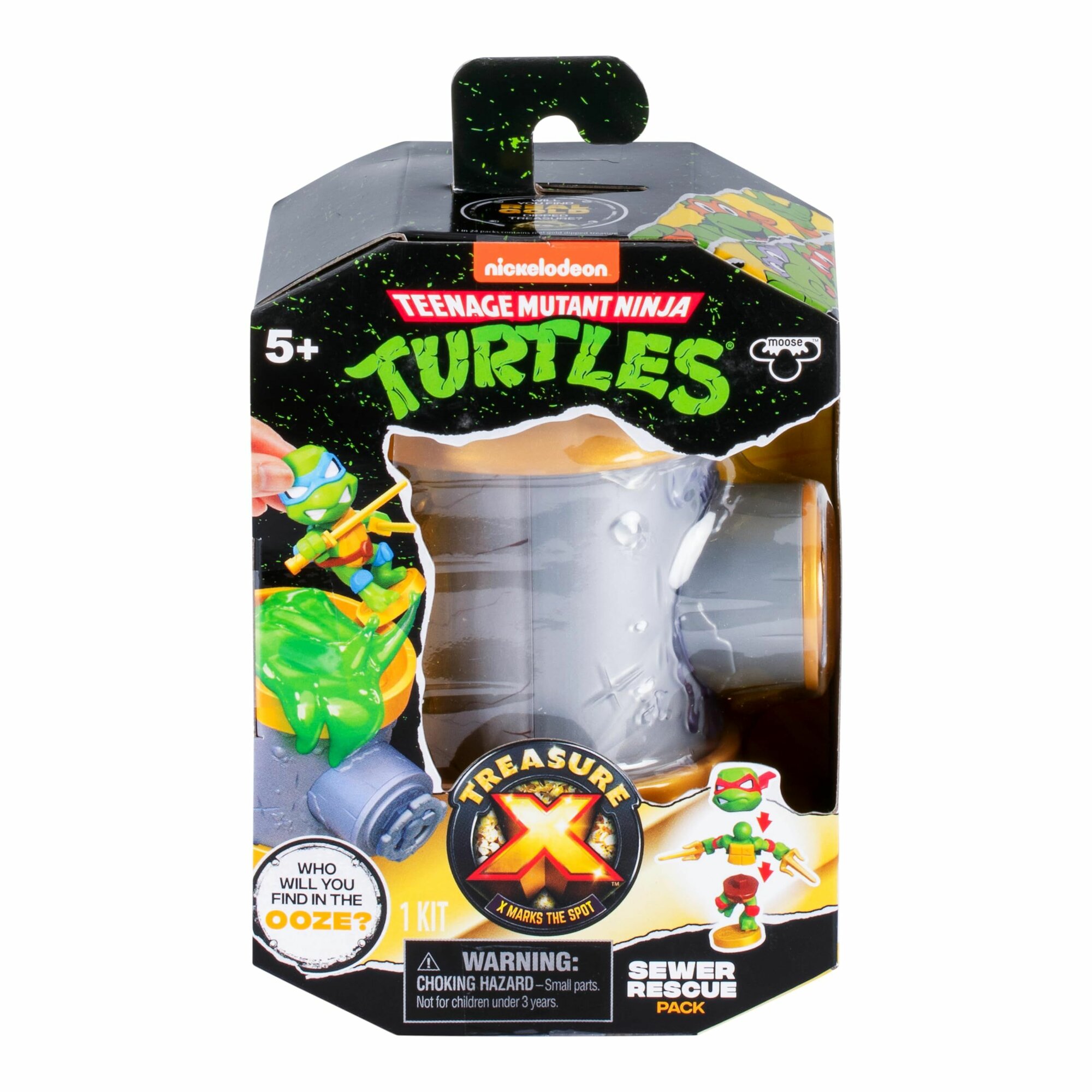 Moose Nickelodeon Treasure X Teenage Mutant Ninja Turtles Sewer Rescue Pack / Игрушка-сюрприз Для Канализационных Труб