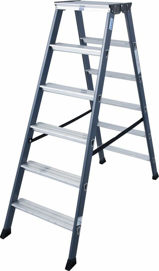 Двухсторонняя Анодированная Стремянка Krause Sepro D 2X6 125835