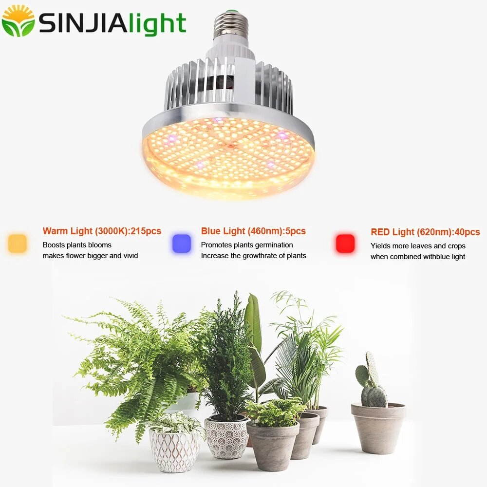 SINJIAlight 150 Вт светодиодная фитолампа для растений теплый свет