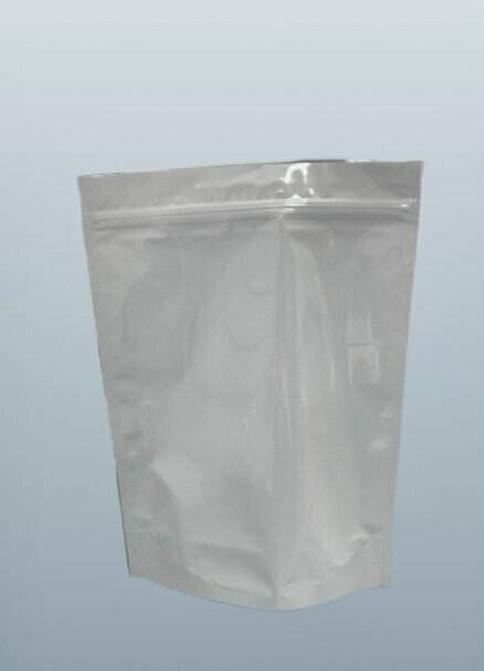 Дой-пак 22х30 см до замка зип-лок , белый металлизированный , 115 мкм, 50 шт .