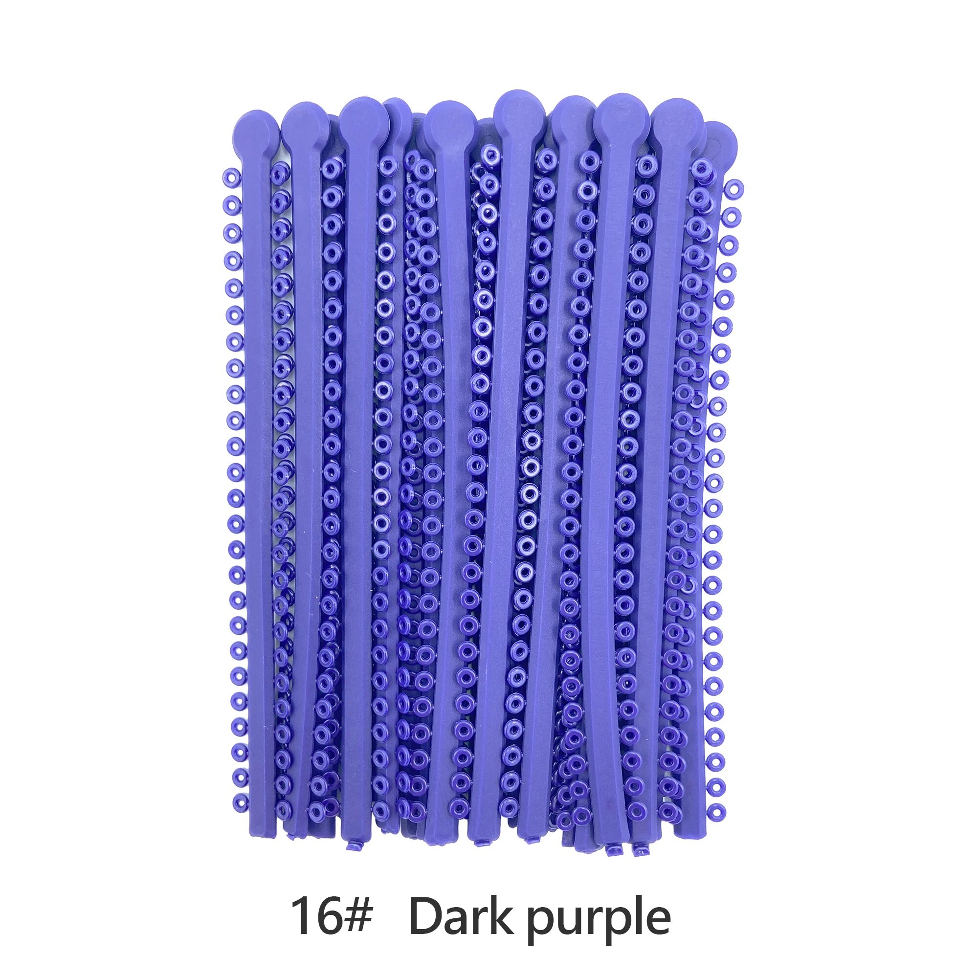Эластичные лигатурные резинки Well CK для брекетов, 1000 шт, 21 цвет Dark purple 16