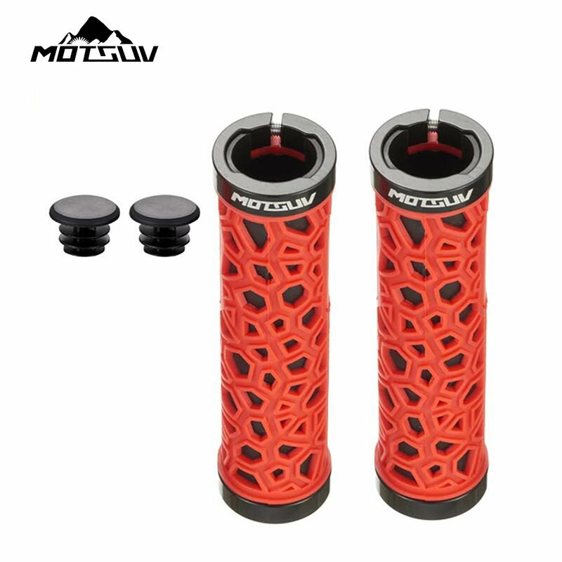 Motsuv, Грипсы, горный велосипед, резиновый набор ручки, С крышкой, красный