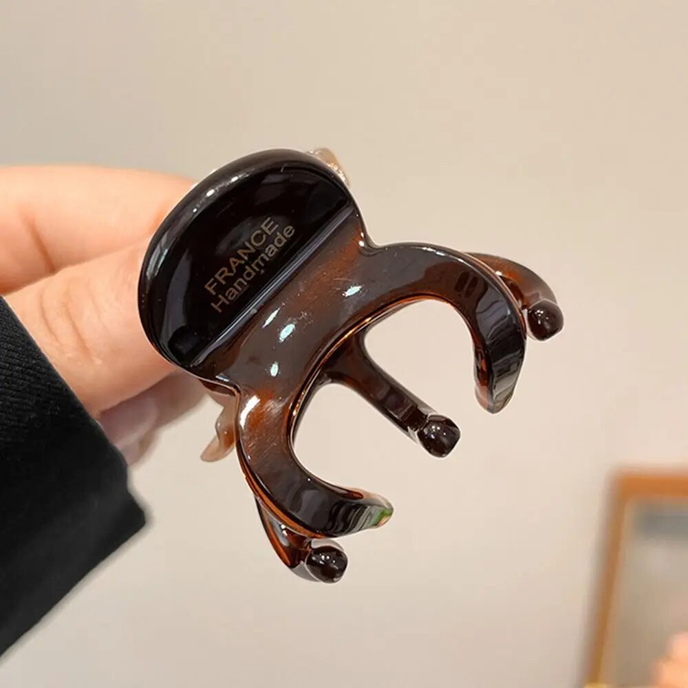 Модные французские заколки для волос, элегантные ретро-заколки в виде краба и акулы, ацетатные аксессуары для волос для женщин и девочек