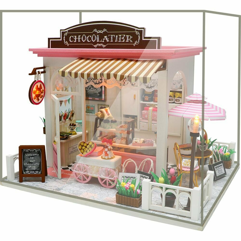 Румбокс "Домик у моря" (Н143О) с защитным куполом от пыли