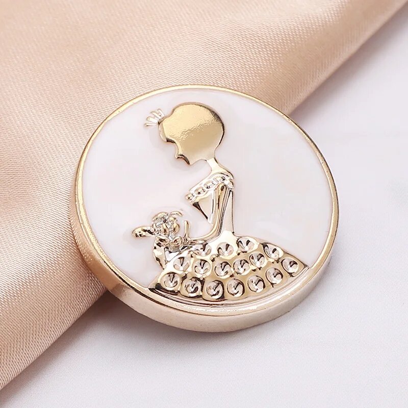 Пластиковые пуговицы ZheHui цветок жемчуг золото 10 шт 18.0 MM 2pcs, 8