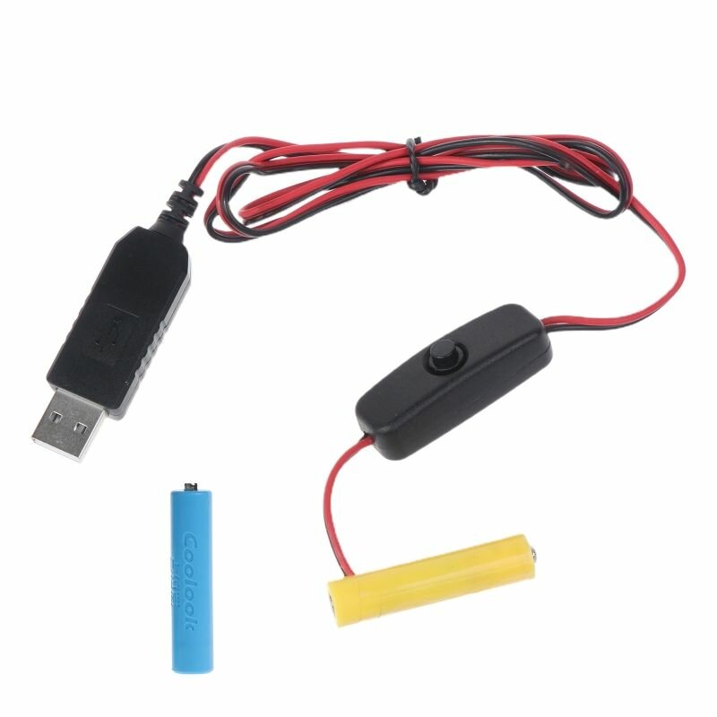 USB-кабель питания для батареи AAA, замена 2 игровых пультов, игрушек, светодиодной подсветки и многого другого с