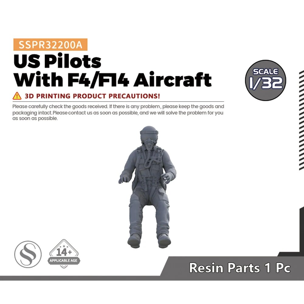 Наборы для сборки моделей SSMODEL SSPR200A американских пилотов с самолетами F4/F14 SSPR32200A 32 scale