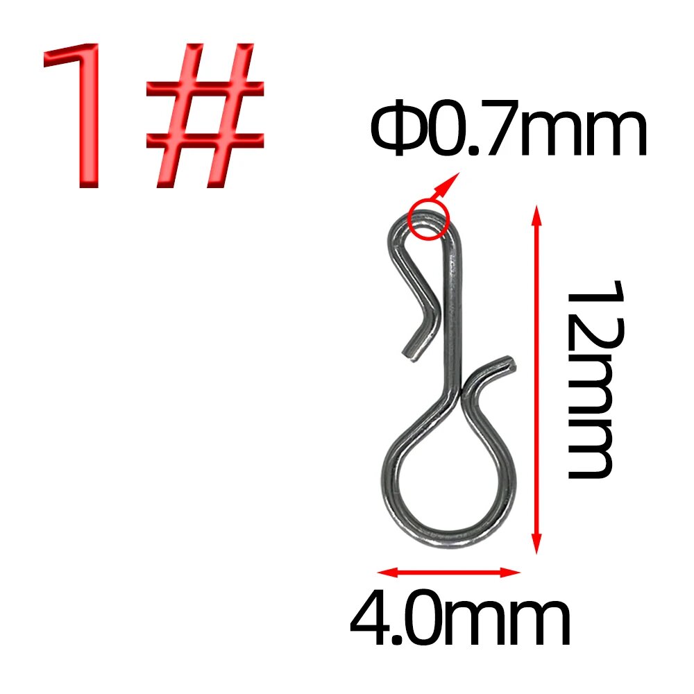 Петля для рыбалки 1#, 0.7mm, 12mm, 4.0mm