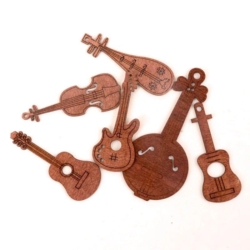 Деревянные украшения для рукоделия 24 шт