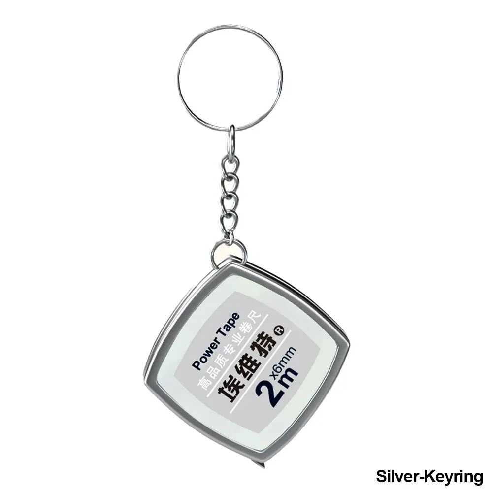 Рулетка Power Tape 2m, Silver-Keyring, Цвет: 07
