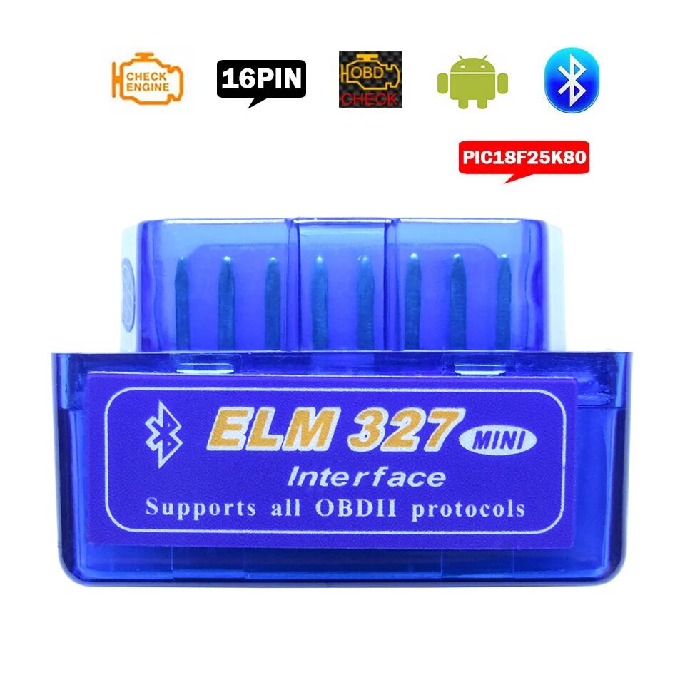 Сканер Obd2 Elm327 Bluetooth V1.5 Инструменты диагностики автомобилей ELM 327 В 1,5 OBD 2 Автоматический считыватель кодов Диагностический сканер для Android
