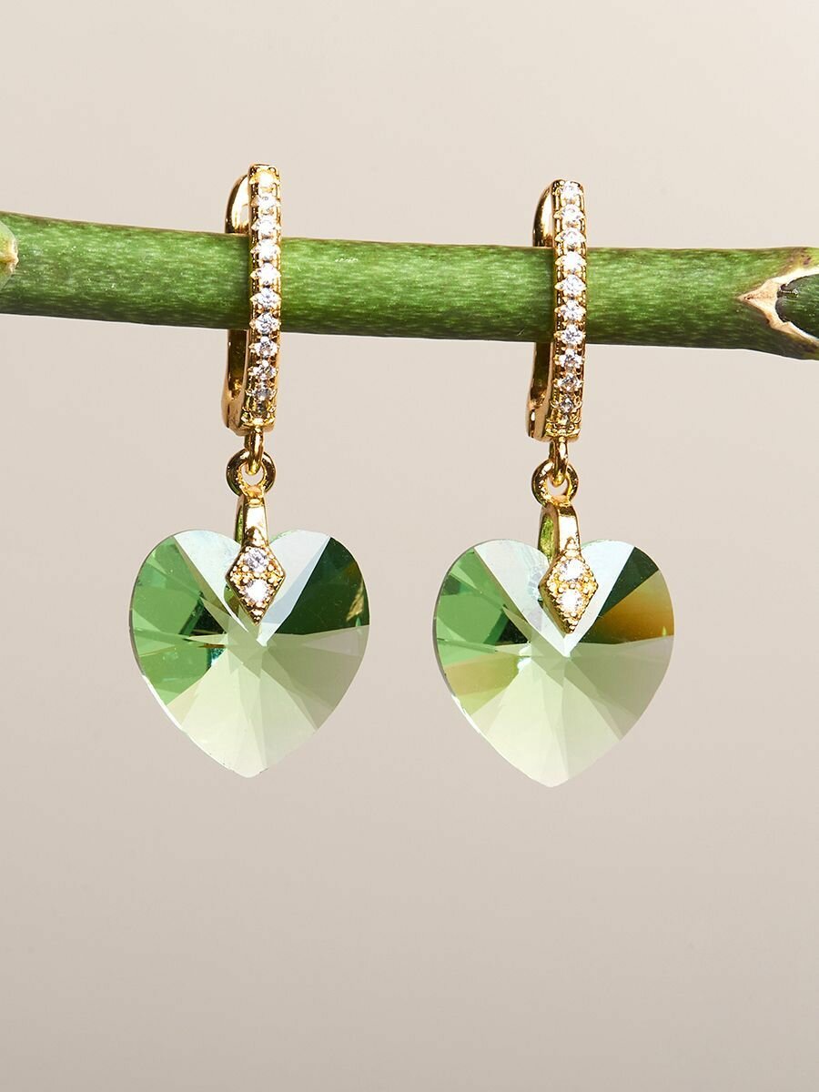 Серьги, кристаллы Swarovski, стекло, кристалл
