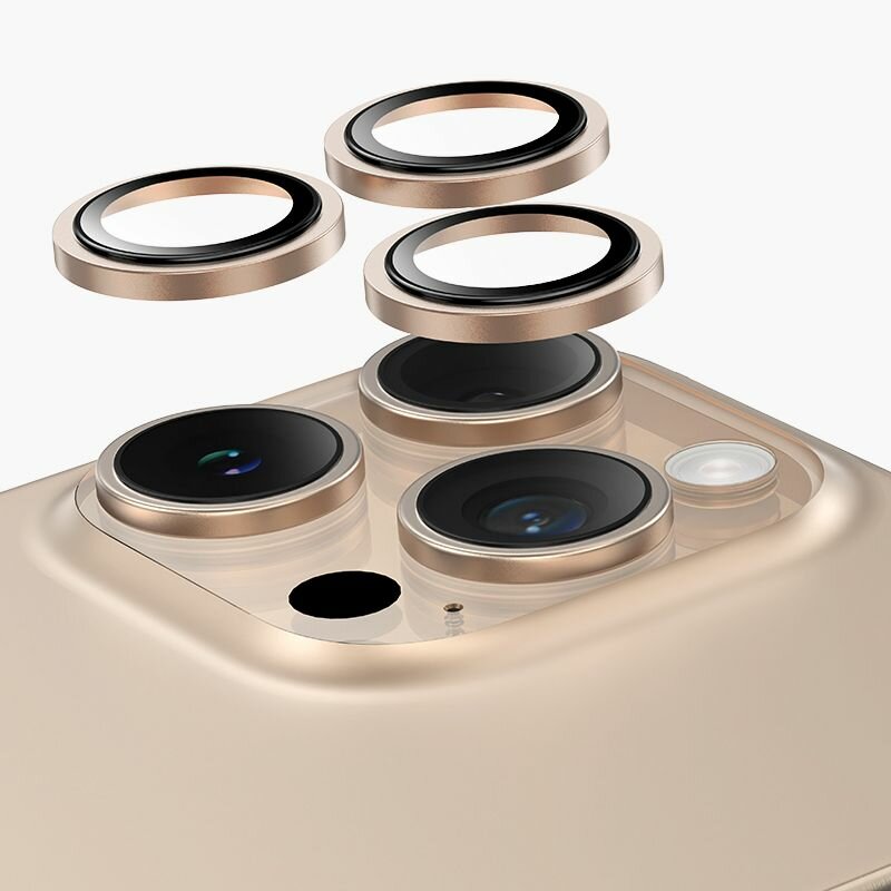 Защитные Линзы Keephone CAPITAL на камеру для телефона IPHONE 16 PRO / 16 PRO MAX, песочный