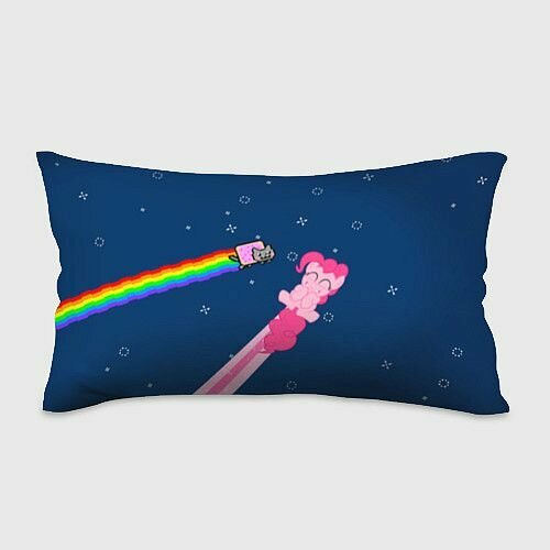 Nyan cat x Pony Прямоугольная подушка