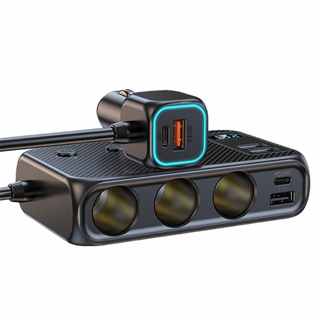 9 в 1 автомобильный адаптер прикуривателя разветвители USB зарядное устройство с независимыми переключателями быстрая зарядка для телефонных устройств