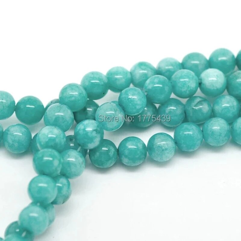 MOON BEADS Бусины агат и амазонит 4-12 мм 8mm 45-4848pcs 1lot, Blue Amazonite