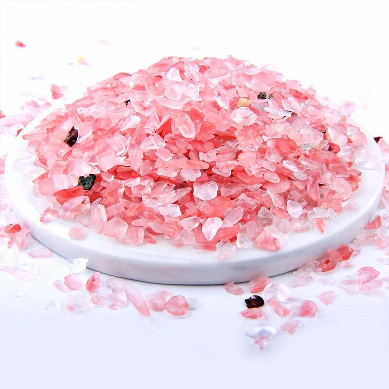 Натуральный камень гравий 3-5 мм для декора 20G, Watermelon Stone