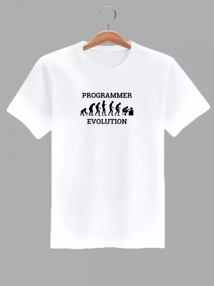 Футболка эволюция программиста