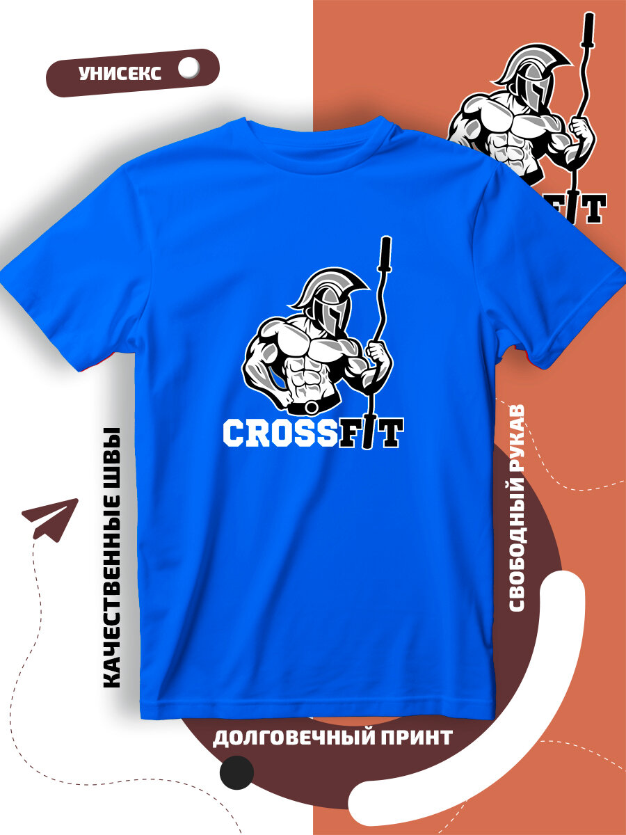 Футболка с принтом crossfitкачком