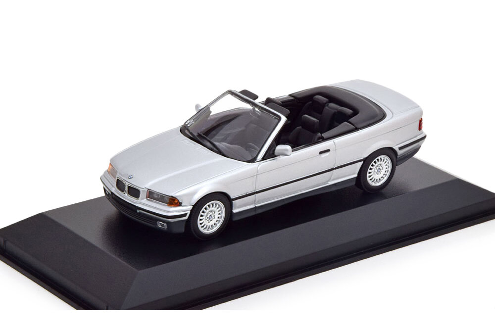 Модель коллекционная MAXICHAMPS Bmw E36 3-SERIES cabriolet 1993 / бмв 3-Я серия серебристый металлик