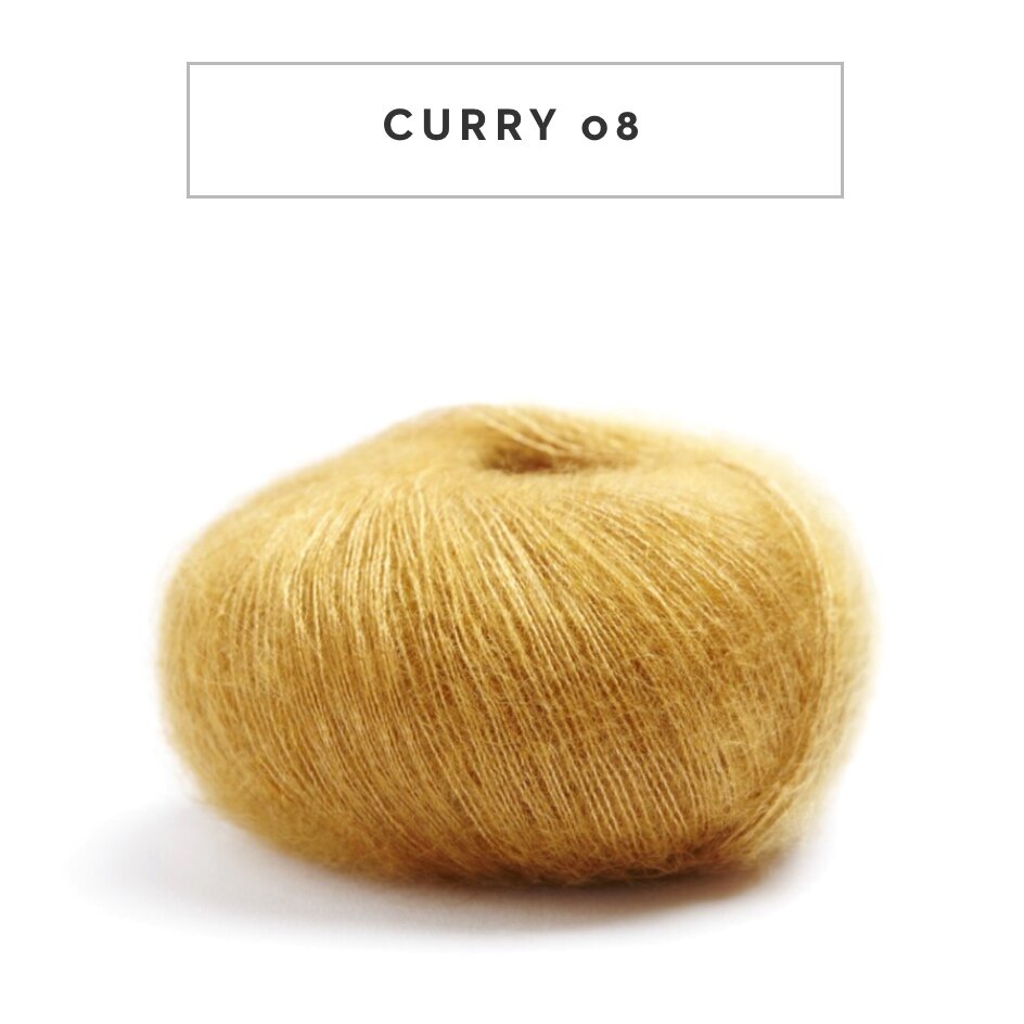 Premia /Премия/ пряжа Lamana (60% суперкид мохер, 40% шелк), 25г/300м (08, curry (карри), желтый)