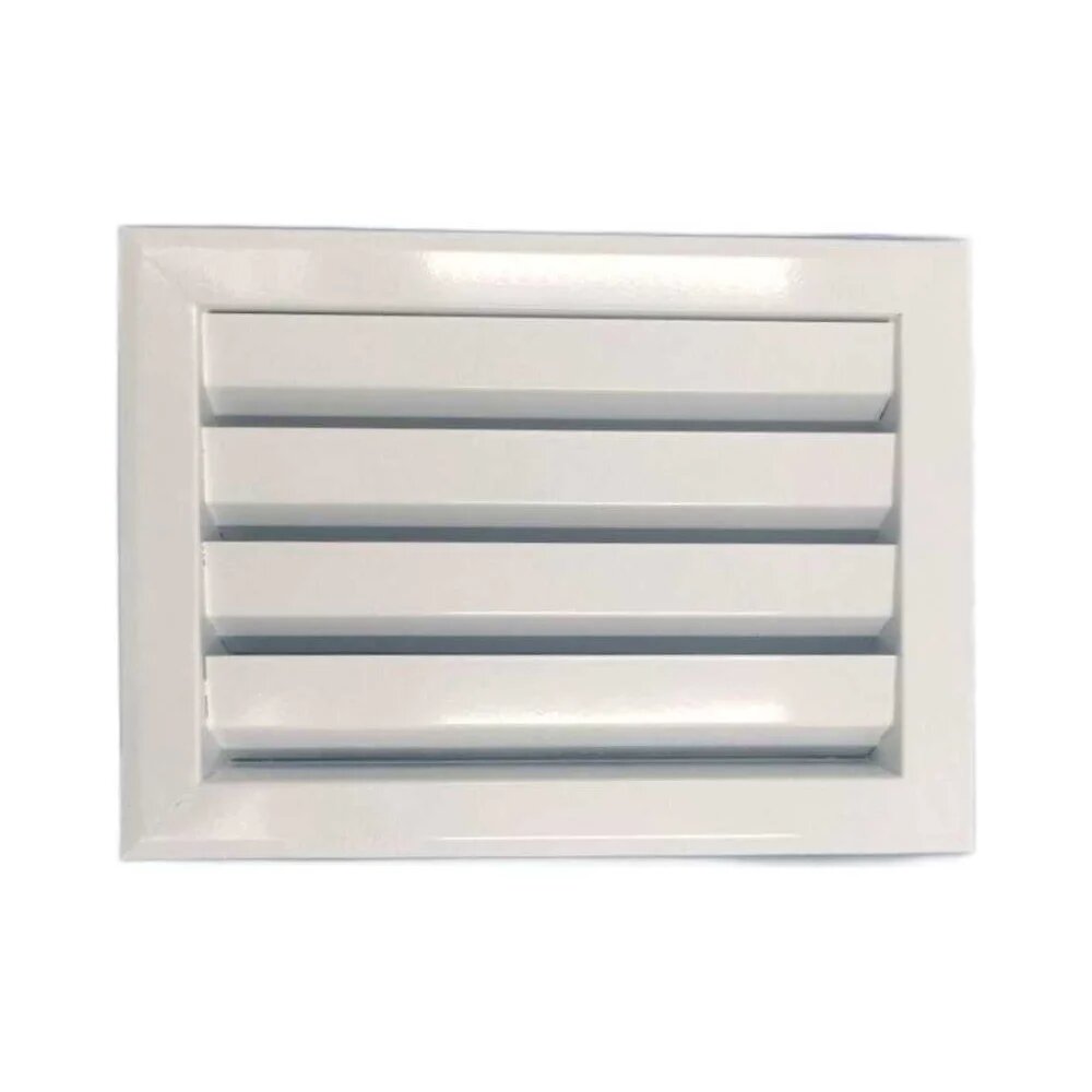 Решетка металлическая жалюзийная с фланцем 600x400 мм виенто РМЖФ-6040