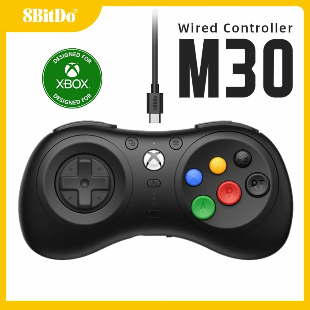 8bitdo M30 проводной контроллер-для Xbox серии X S, Xbox One и Windows с макет 6 кнопок-официально лицензированный