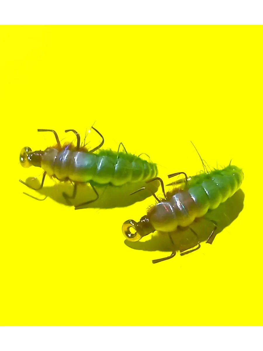 Мушка "Ручейник". На хариуса и другую рыбу. На одинарном крючке. Набор 2 штуки