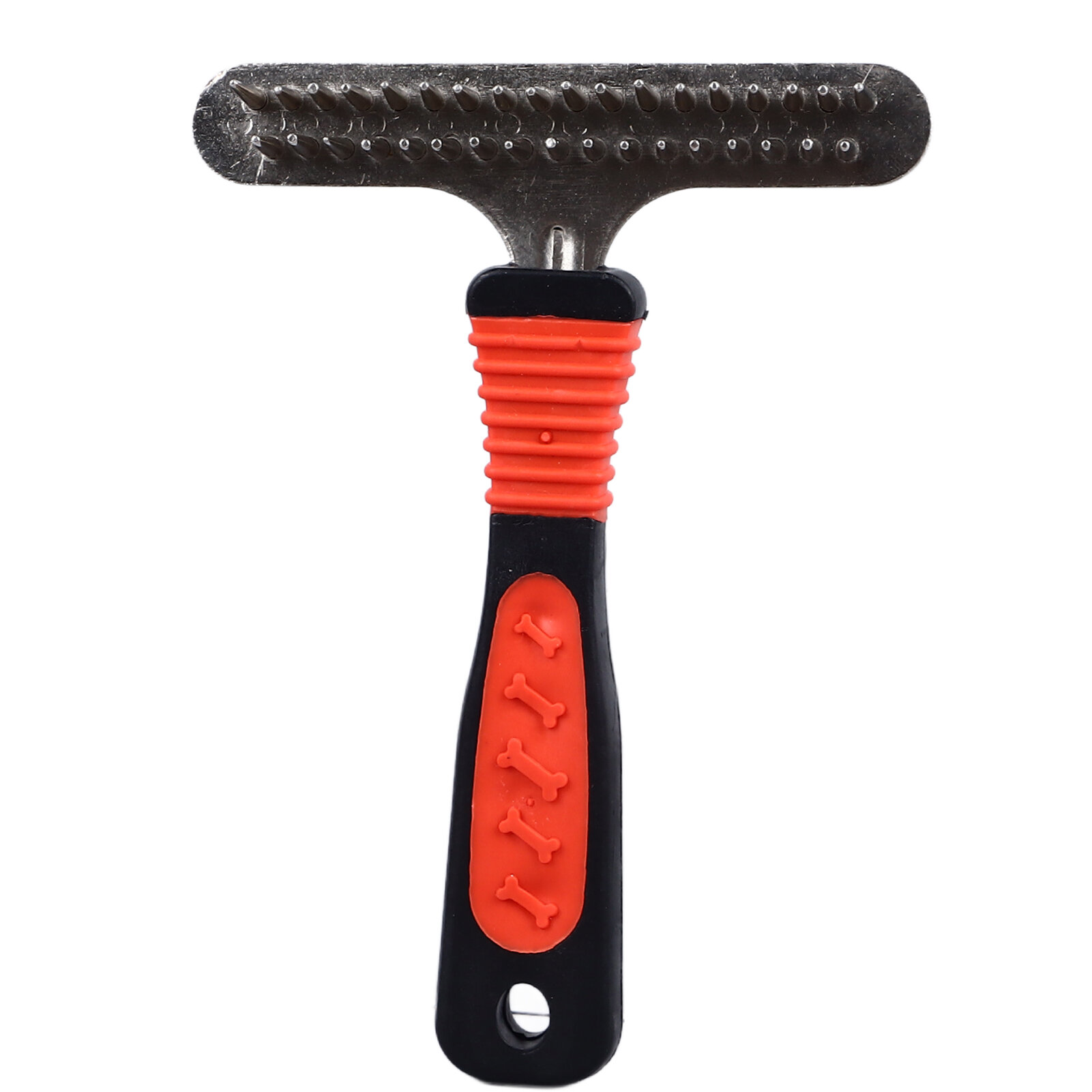 Расческа для вычесывания шерсти домашних животных с двойным рядом шпилек, расческа для распутывания шерсти крупных собак, подходит для длинной и густой шерсти.