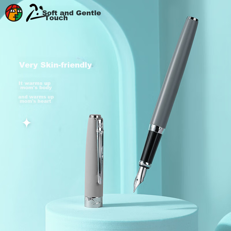 【New Year Gift】Picasso (PIMIO) T10 Pen Gift Box Student Gift Daily Writing Signature Practice Morandi Color Series Metal Pen Barrel Mountain Grey - Single Pen Gift Box