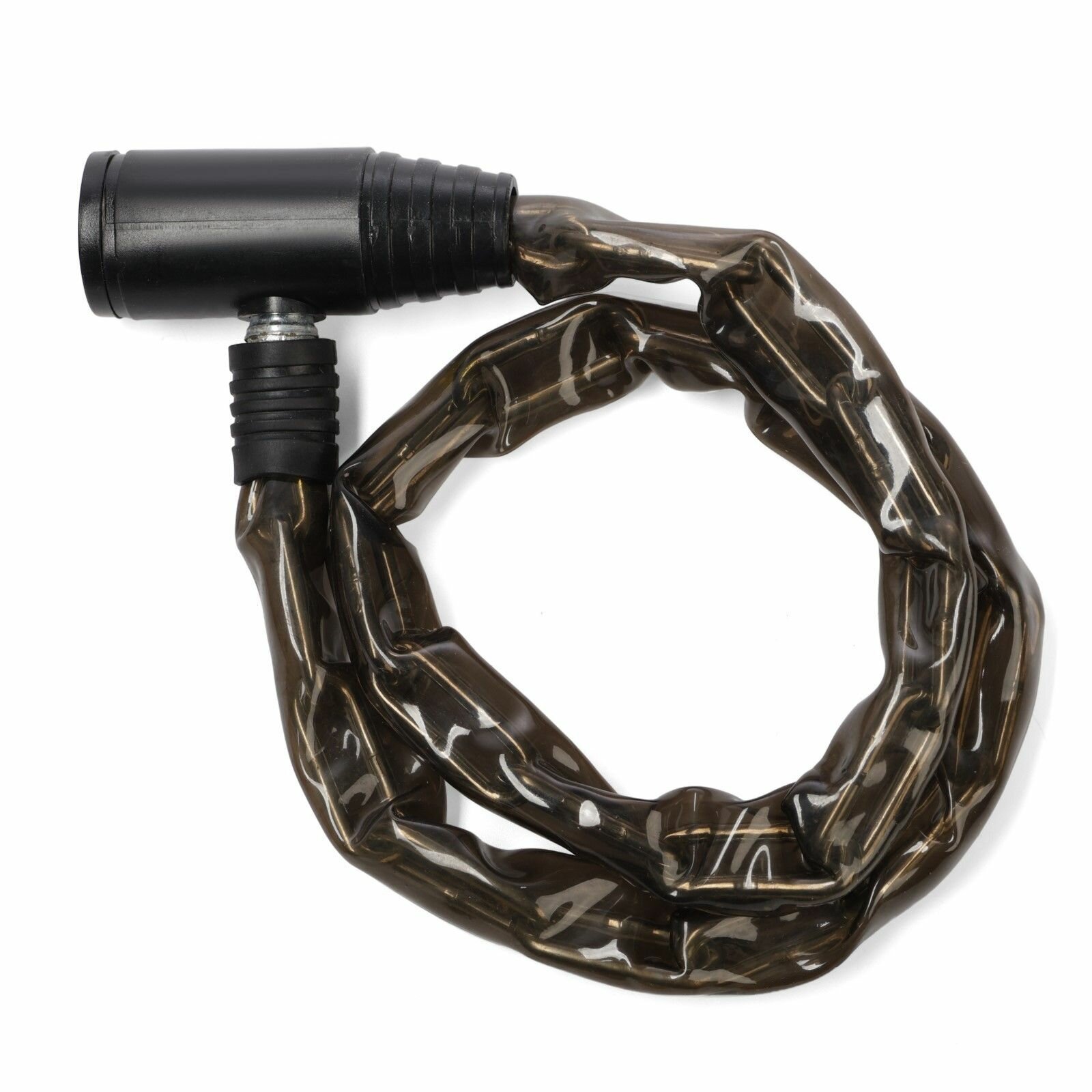 Велосипедный навесной замок Тундра, цепной противоугонный велозамок, 2 английских ключа в комплекте, 3.5 x 650 мм, цвет черный